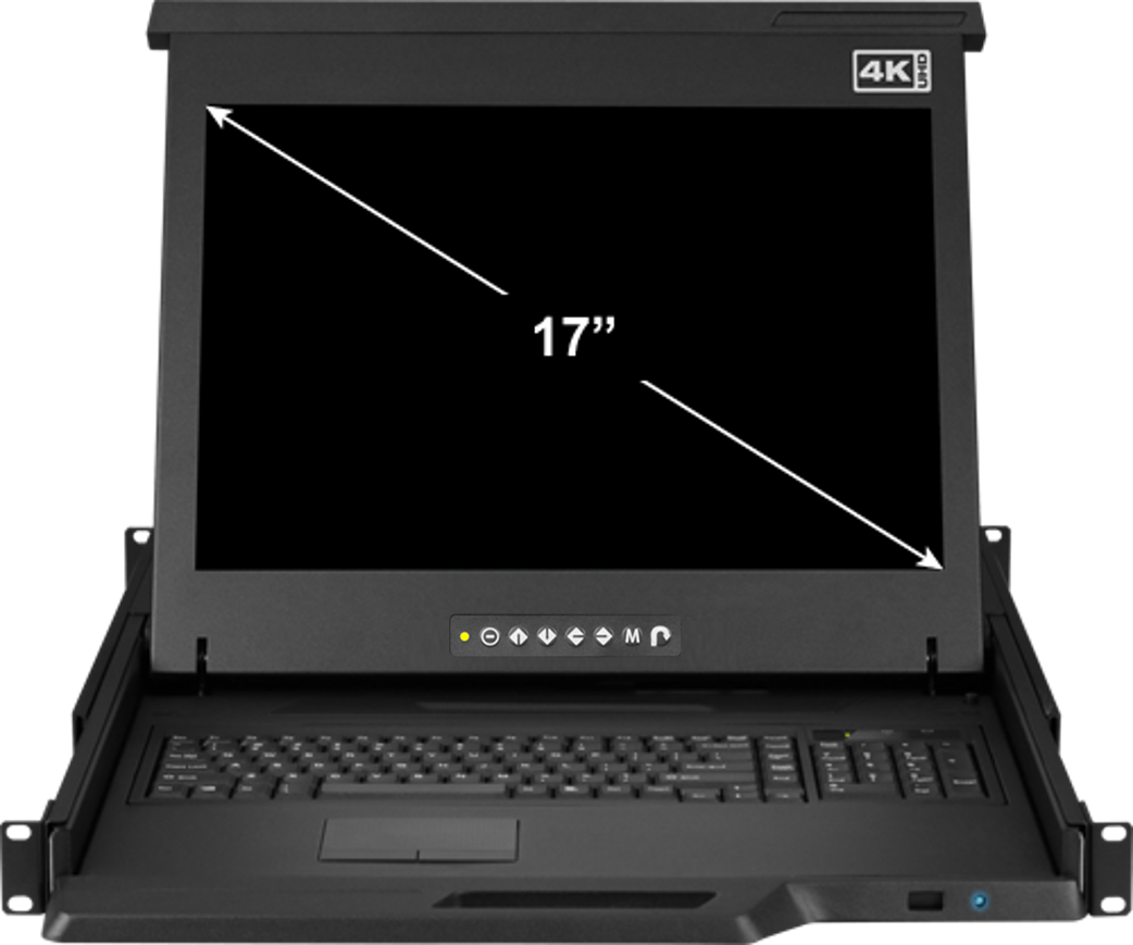 K117, 1U 17" 4K LED-backlit LCD Console Drawer | Austin Hughes