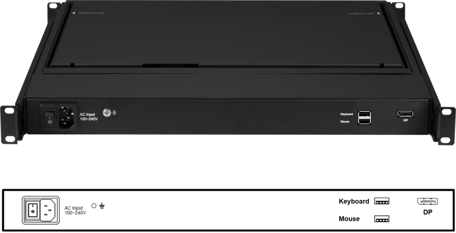 K117, 1U 17" 4K LED-backlit LCD Console Drawer | Austin Hughes