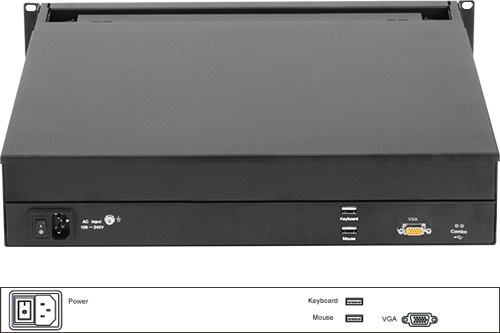 RKP2417 / 2419, 2U Dual Slide 17" LED-backlit LCD Console Drawer ...