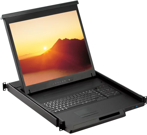 H117 / 119, 1U 17" / 19" Sunlight Readable LED-backlit LCD Console ...