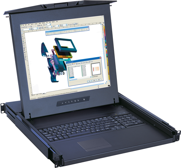 RKP117 / 119, 1U 17" / 19" LED-backlit LCD Console Drawer | Austin Hughes