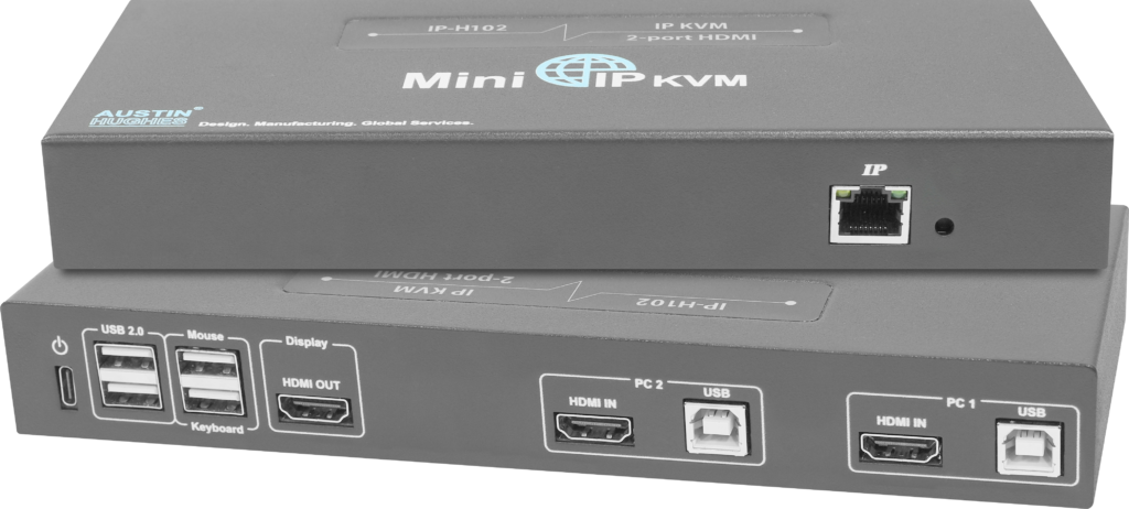 IP-H102, 2-port HDMI Mini IP KVM Series | Austin Hughes