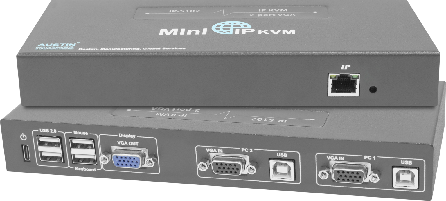 IP-S102, 2-port VGA Mini IP KVM Series | Austin Hughes